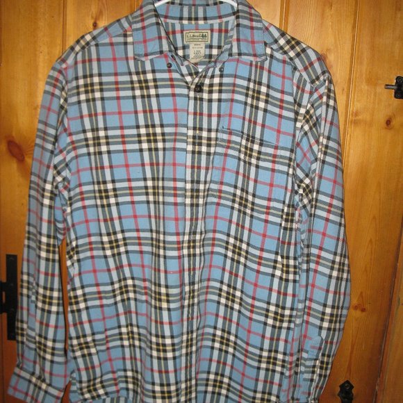 L.L. Bean | Shirts | Mens Ll Bean Blue Plaid Flannel Shirt | Poshmark